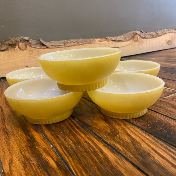 Fire King | Dining | Vintage Yellow Anchor Hocking Fire King Bowls ...